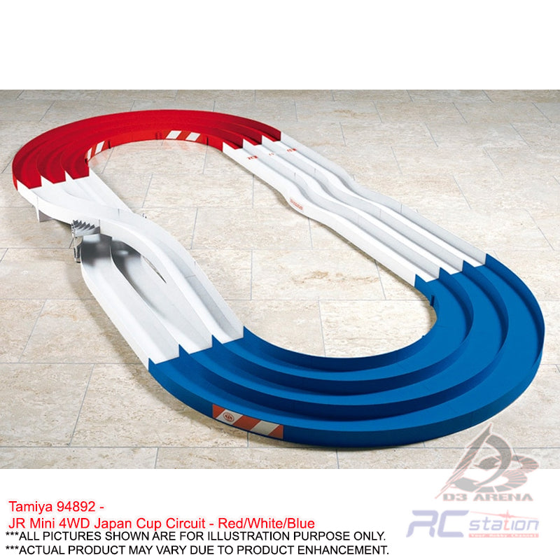 Tamiya Track 94892 Mini 4WD Japan Cup Junior Circuit Red White Blu RC Station D3 Arena Malaysia wholesale only