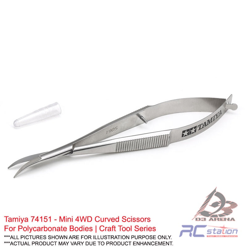 Tamiya #74151 - Mini 4WD Curved Scissors For Polycarbonate Bodies | Cr ...