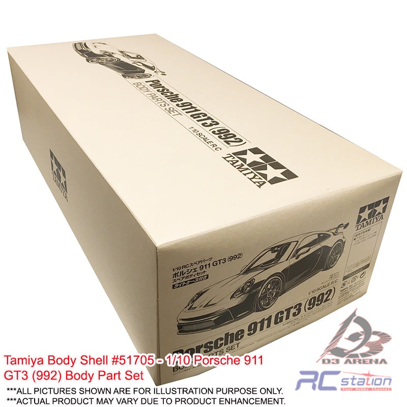 Tamiya Body Shell #51705 - 1/10 Porsche 911 GT3 (992) Body Part Set ...