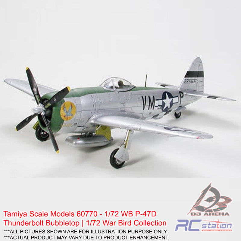 Tamiya Scale Models #60770 - 1/72 WB P-47D Thunderbolt Bubbletop | 1/7 ...
