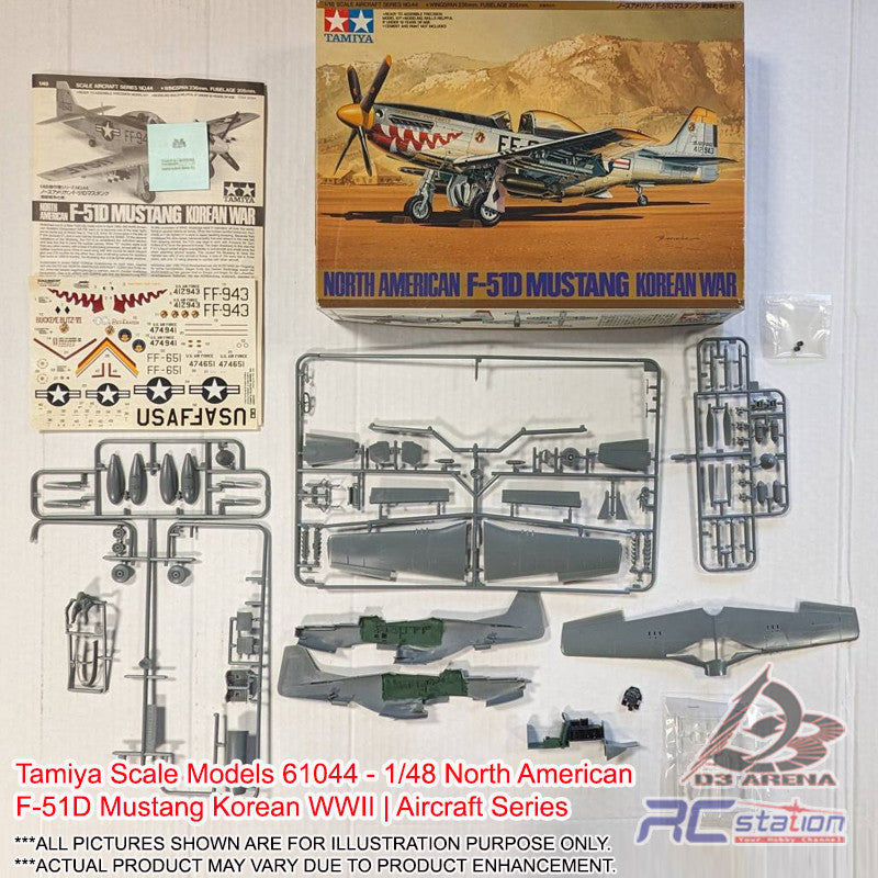 Tamiya Scale Models #61044 - 1/48 North American F-51D Mustang Korean ...