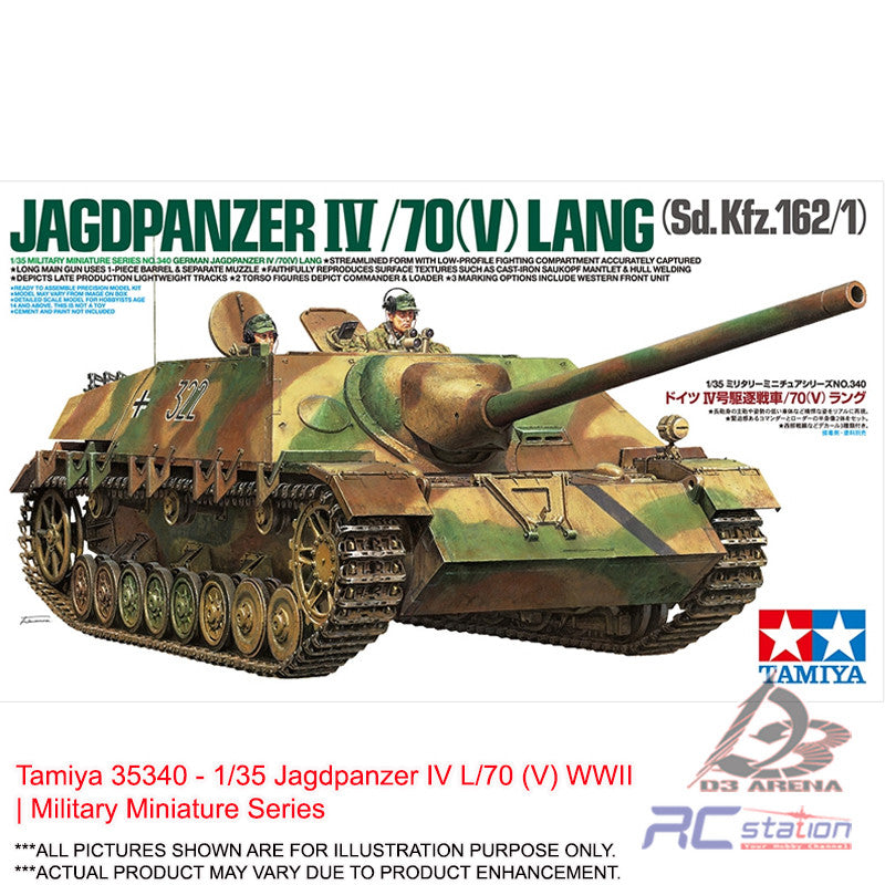 Tamiya #35340 - 1/35 Jagdpanzer IV L/70 (V) WWII | Military Miniature ...