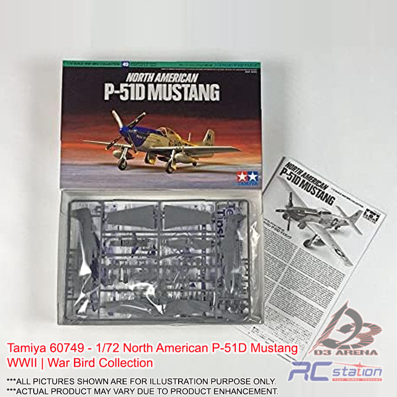 Tamiya #60749 - 1/72 North American P-51D Mustang WWII | War Bird Coll ...