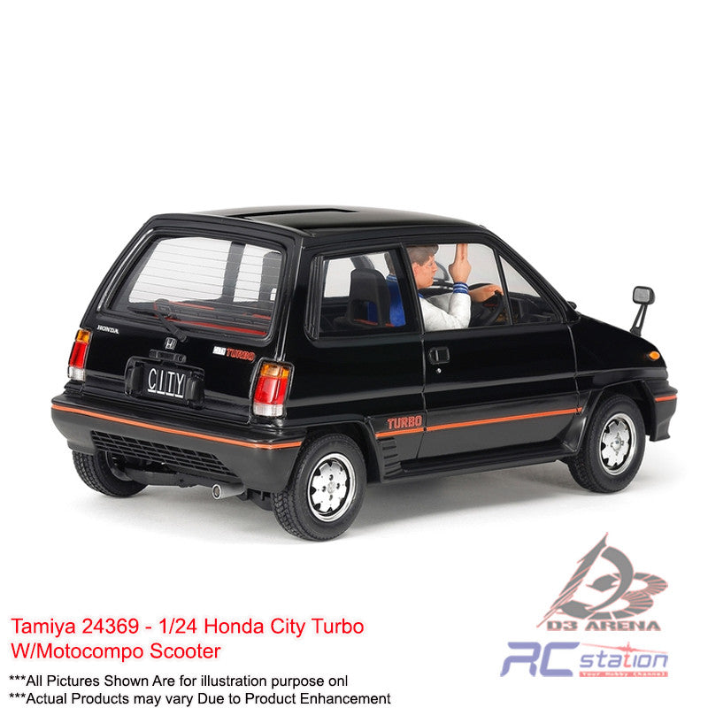Tamiya #24369 - 1/24 Honda City Turbo W/Motocompo Scooter – RC Station ...
