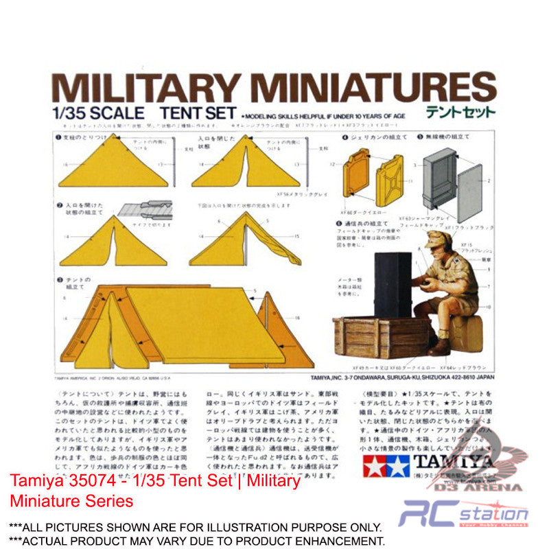 Tamiya #35074 - 1/35 Tent Set | Military Miniature Series – RC Station ...
