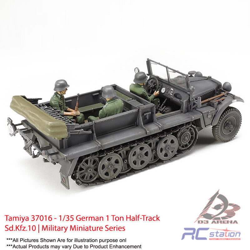 Tamiya #37016 - 1/35 German 1 Ton Half-Track Sd.Kfz.10 | Military Mini ...