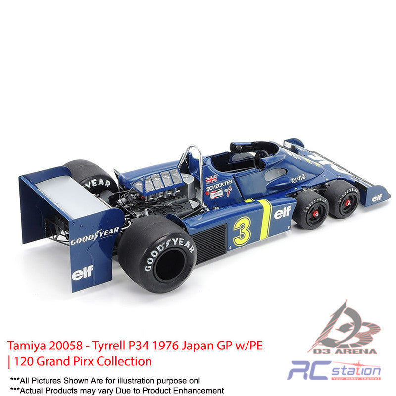 Tamiya #20058 - Tyrrell P34 1976 Japan GP w/PE | 1/20 Grand Pirx Colle ...
