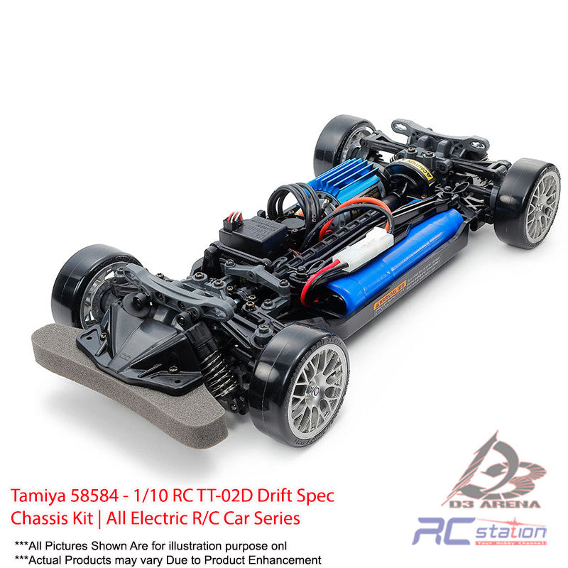 Tamiya #58584 - 1/10 RC TT-02D Drift Spec Chassis Kit | All Electric R ...
