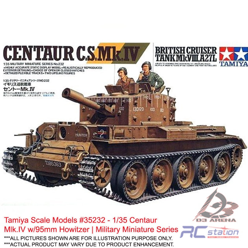 Tamiya Scale Models #35232 - 1/35 Centaur Mlk.IV w/95mm Howitzer | Mil ...