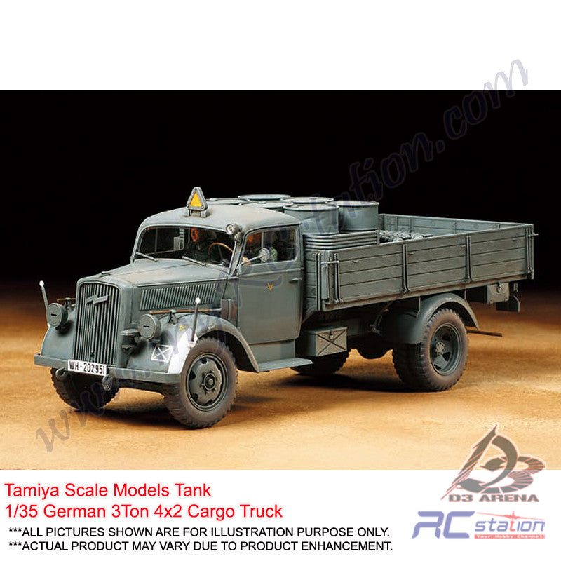 Tamiya Scale Models Truck #35291 - 1/35 German 3Ton 4x2 Cargo Truck [3 ...