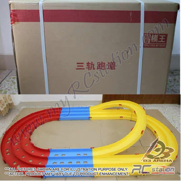 Tamiya Track Mini 4wd 3 Lane Family Track with Rainbow Lane Change #15 ...