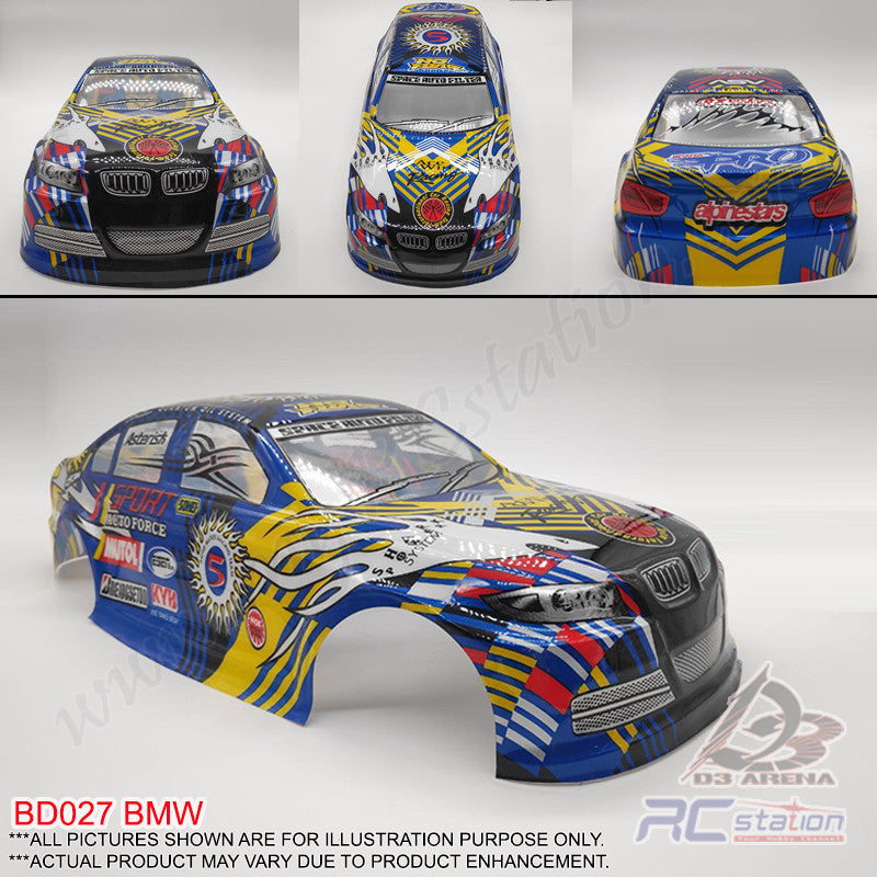 PVC 1/10 Body Shell - BMW W:183 WB:260 - BD027 – RC Station & D3 Arena ...