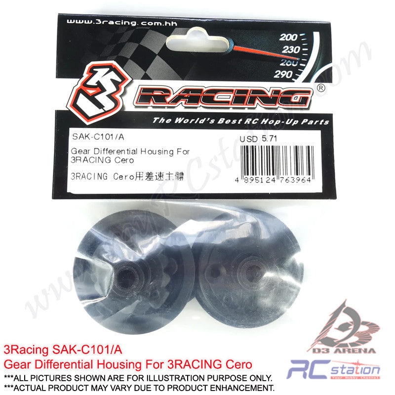 3RACING Cero Gear Differential Set, Outer Joint, Housing, Spacer For 3 ...