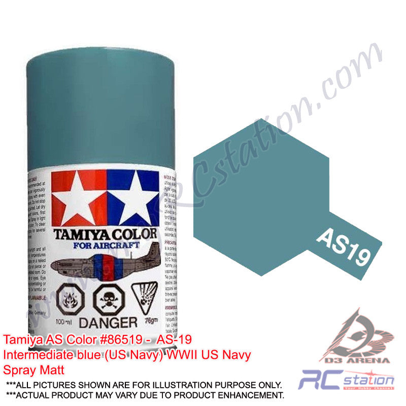 Tamiya AS Color #86519 - Color AS-19 Intermediate blue (US Navy) WWII ...