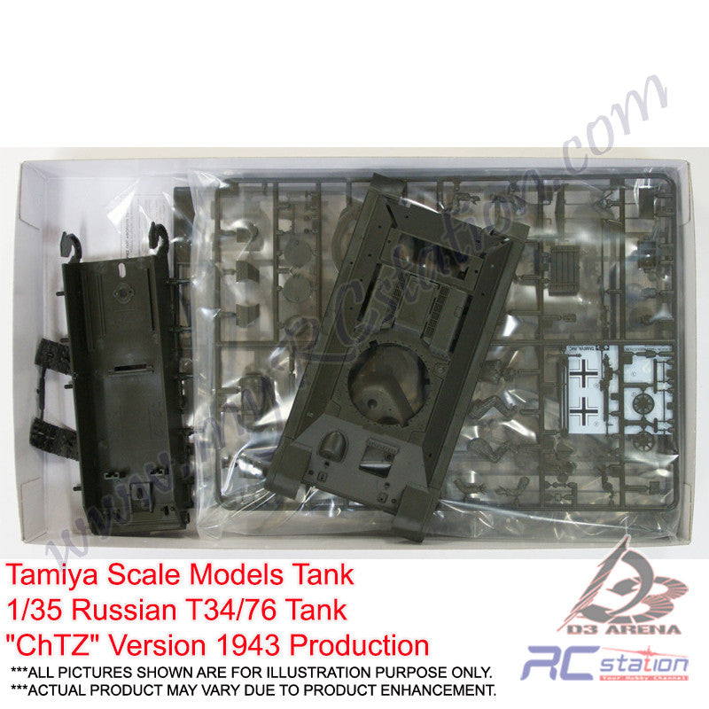Tamiya Scale Models Tank #35149 - 1/35 Russian T34/76 Tank "ChTZ" Vers ...